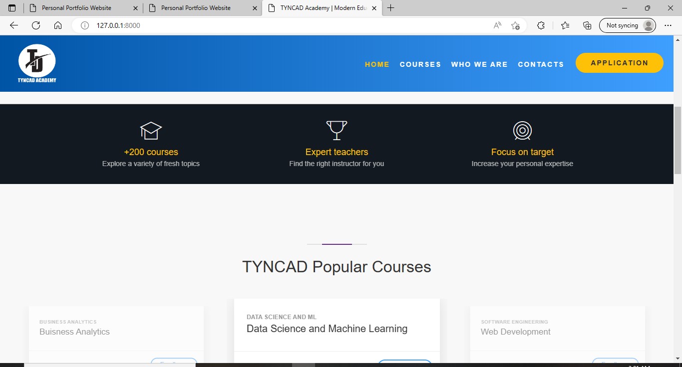 Personal Portfolio Website